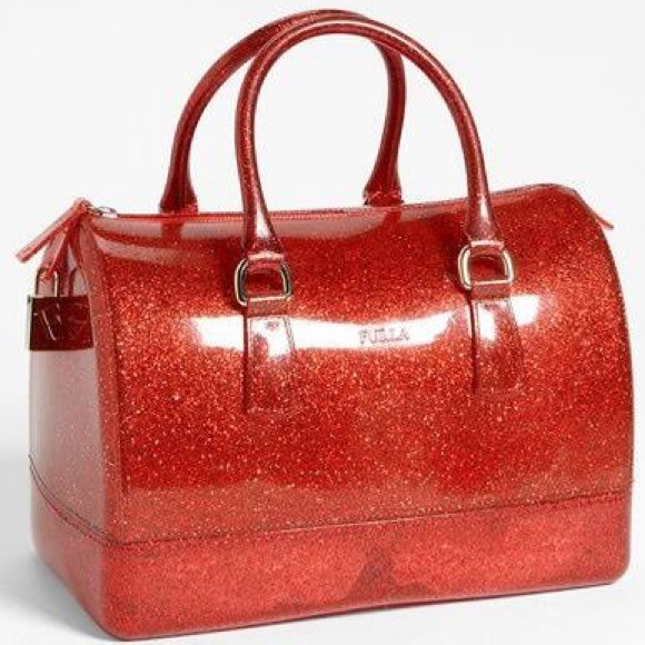 Furla | Bags | Furla Candy Red Glitter Womens Bag | Poshmark